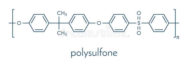 Structure Chimique De Base De Polysulfone. Formule Squelettique ...