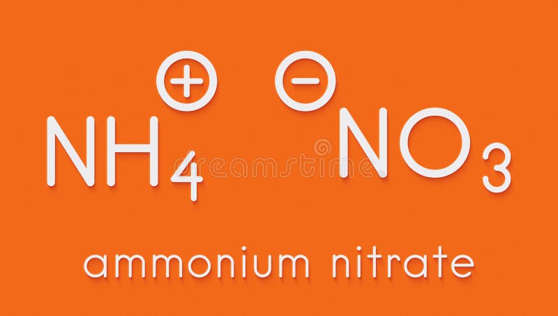 Structure Chimique De Nitrate D'ammonium. Formule Squelettique ...