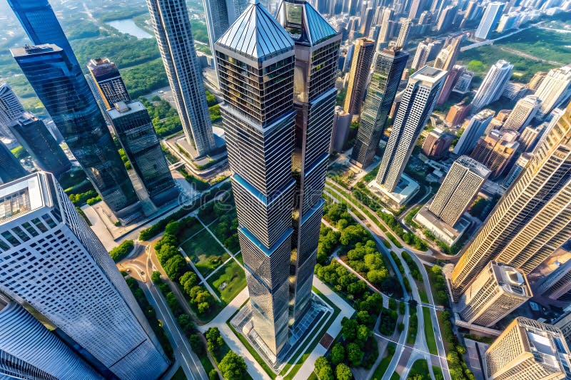 Structure China Space Surface Floor Skyscraper Stock Illustration ...