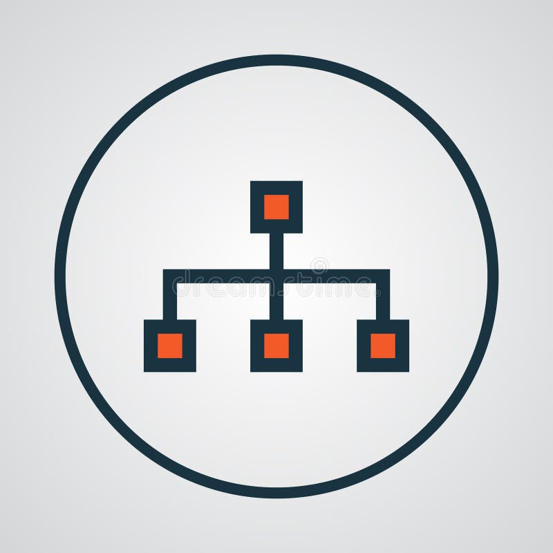 Structure Colorful Outline Symbol. Premium Quality Isolated Network ...