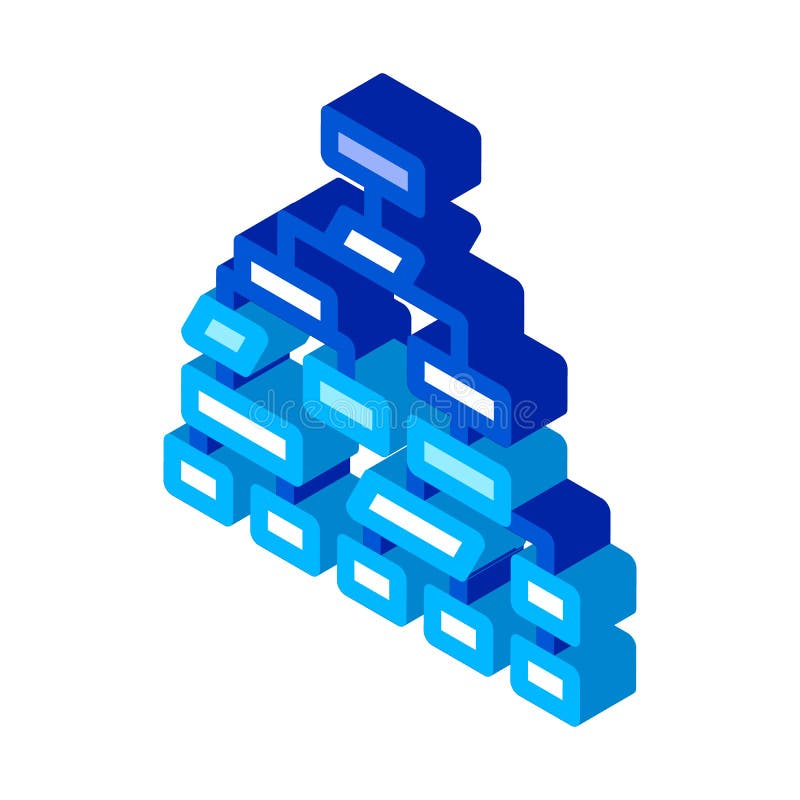 Structure Computer System Isometric Icon Vector Illustration Stock ...
