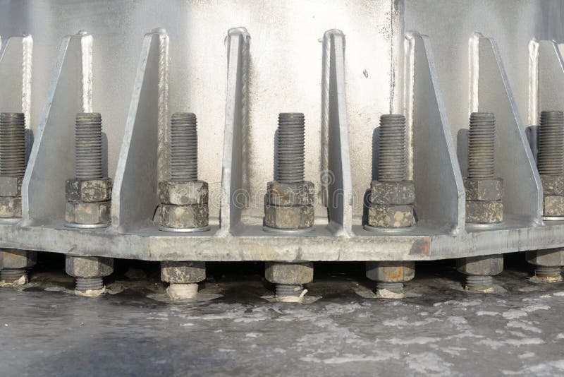 The Structure is Connected with Bolts and Nuts. Stock Image - Image of ...