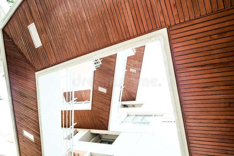 Structure Corridor Coordinate Wood Ceiling Modern Classic Desi Stock ...