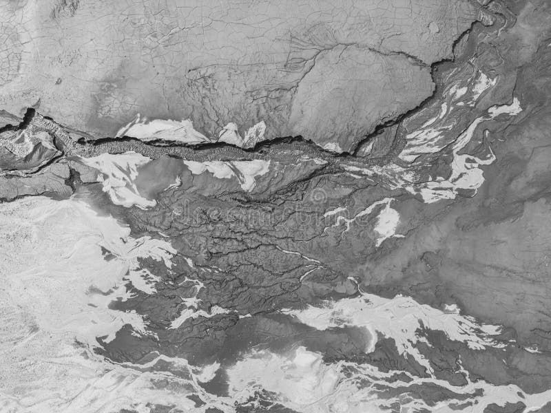 The Structure of Cracked Wet Earth at the Bottom of the Lake, Creating ...