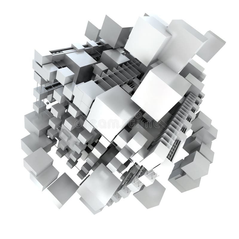 Structure cubique blanche illustration stock. Illustration du ...