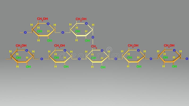 Structure Chimique De Polymère De Polysaccharide D'amylose. Composant D ...