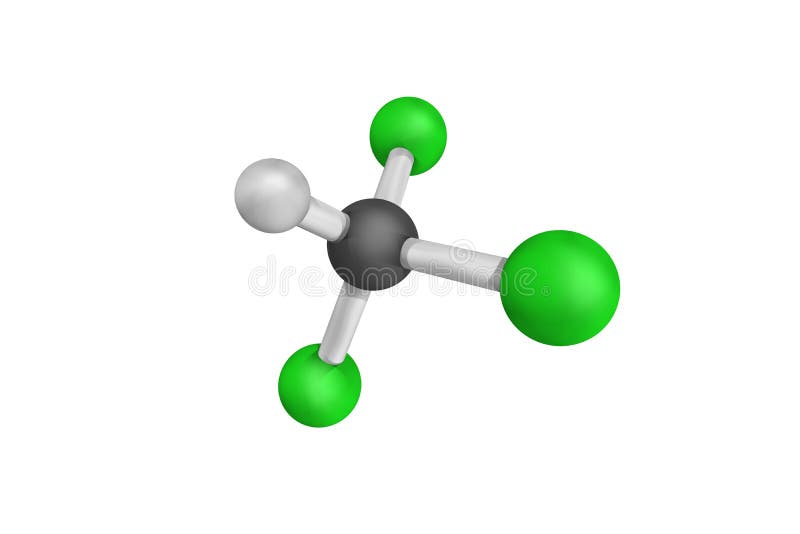 Structure 3d De Chloroforme, Ou Trichloromethane, Un Sans Couleur ...