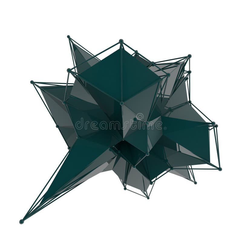 Structure 3d Render Computer Graphics CG. Crystal Illustration. One ...