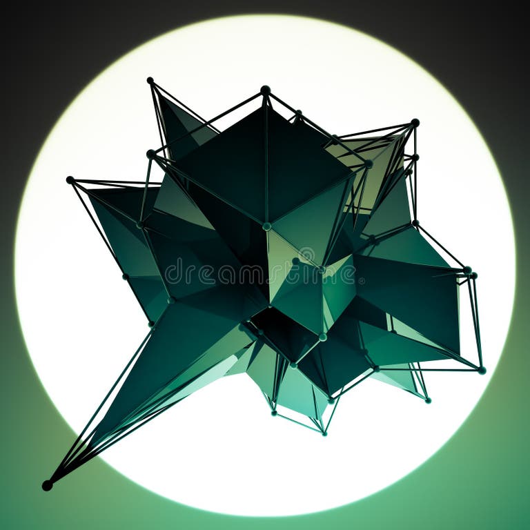 Structure 3d Render Computer Graphics CG. Crystal Illustration. One ...