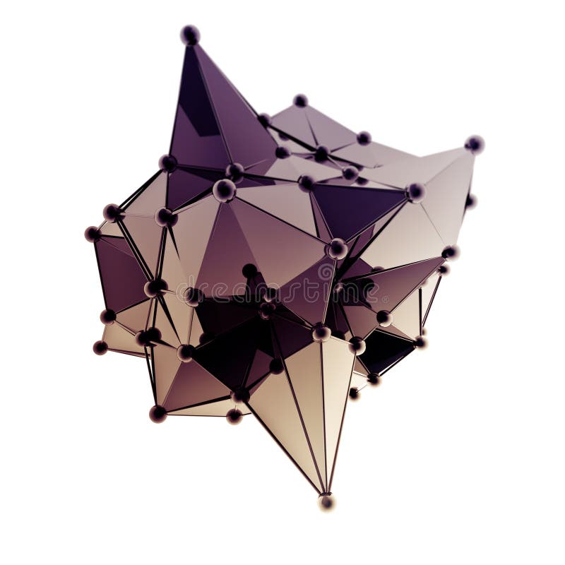 Structure 3d Render Computer Graphics CG. Crystal Illustration. One ...