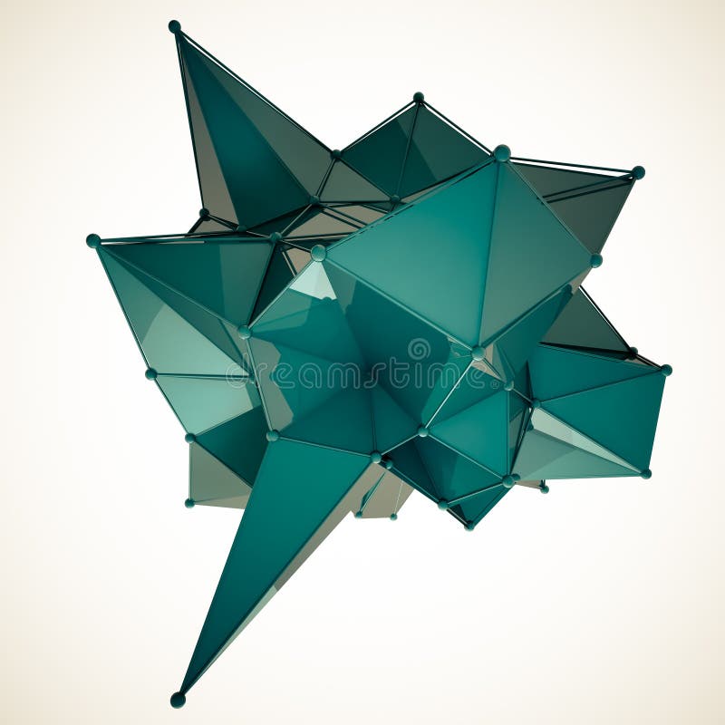 Structure 3d Render Computer Graphics CG. Crystal Illustration. One ...