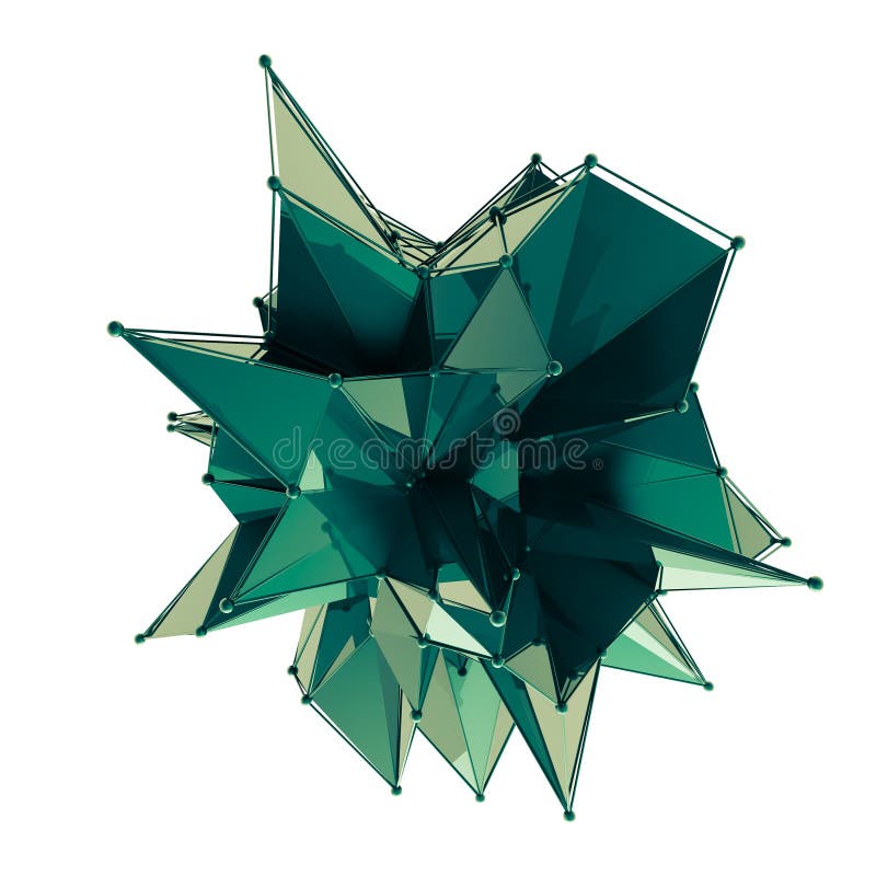 Structure 3d Render Computer Graphics CG. Crystal Illustration. One ...