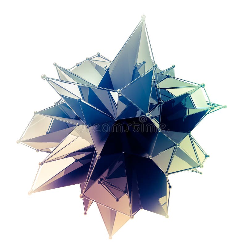 Structure 3d Render Computer Graphics CG. Crystal Illustration. One ...