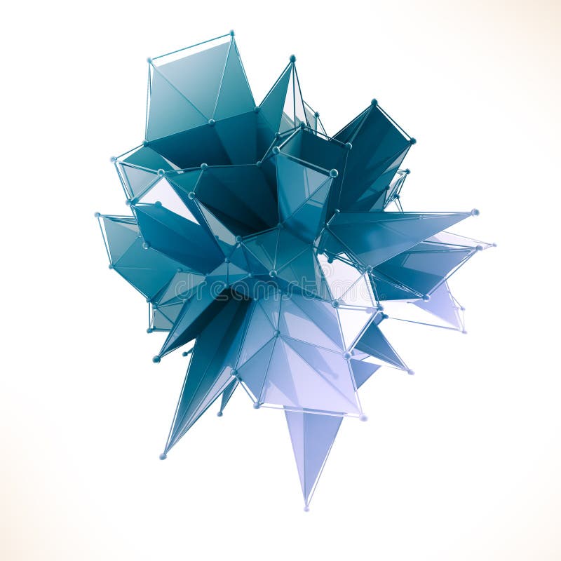 Structure 3d Render Computer Graphics CG. Crystal Illustration. One ...