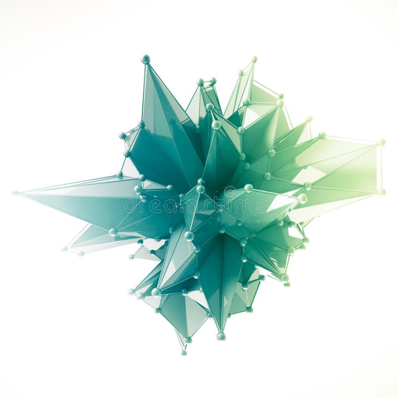 Structure 3d Render Computer Graphics CG. Crystal Illustration. One ...