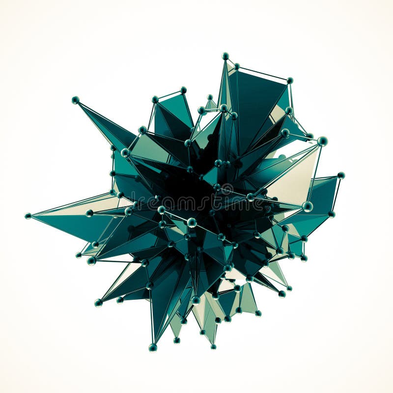 Structure 3d Render Computer Graphics CG. Crystal Illustration. One ...