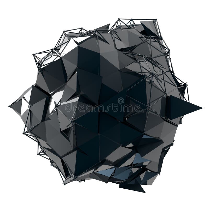 Structure 3d Render Computer Graphics CG. Crystal Illustration. One ...
