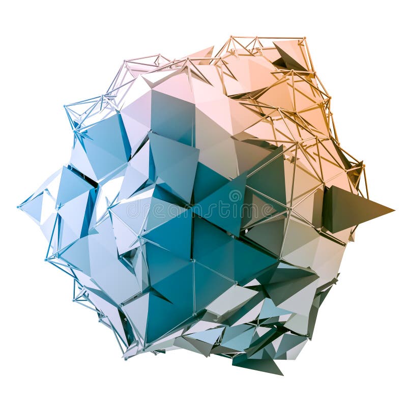 Structure 3d Render Computer Graphics CG. Crystal Illustration. One ...