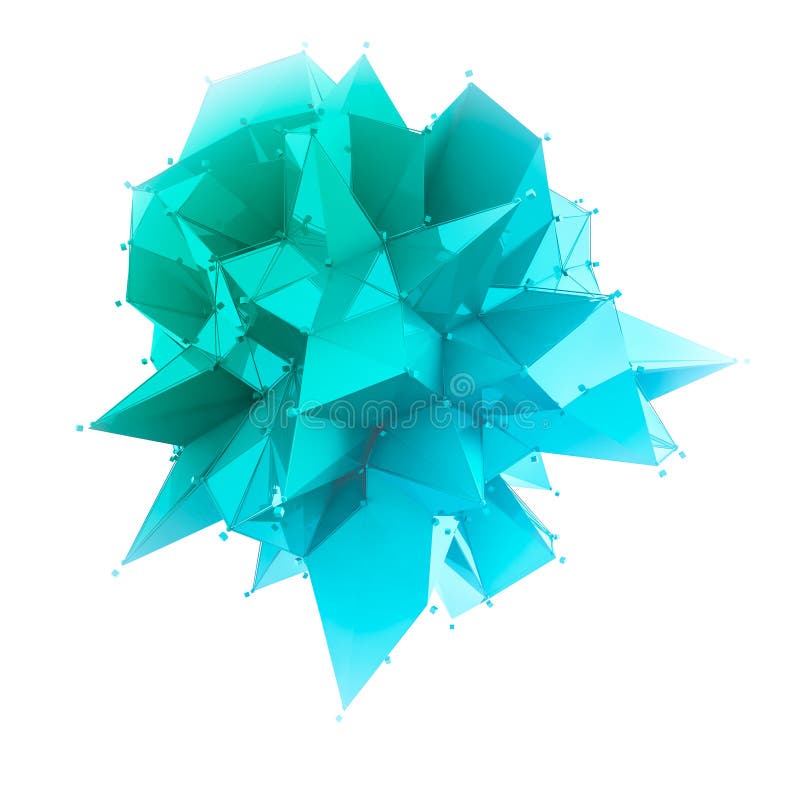 Structure 3d Render Computer Graphics CG. Crystal Illustration. One ...