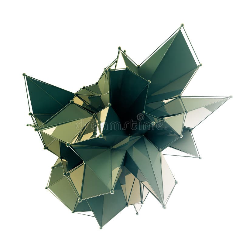 Structure 3d Render Computer Graphics CG. Crystal Illustration. One ...