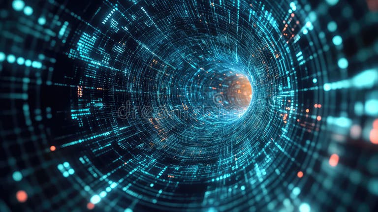 Structure Data Loop Tunnel Style Stock Illustration - Illustration of ...