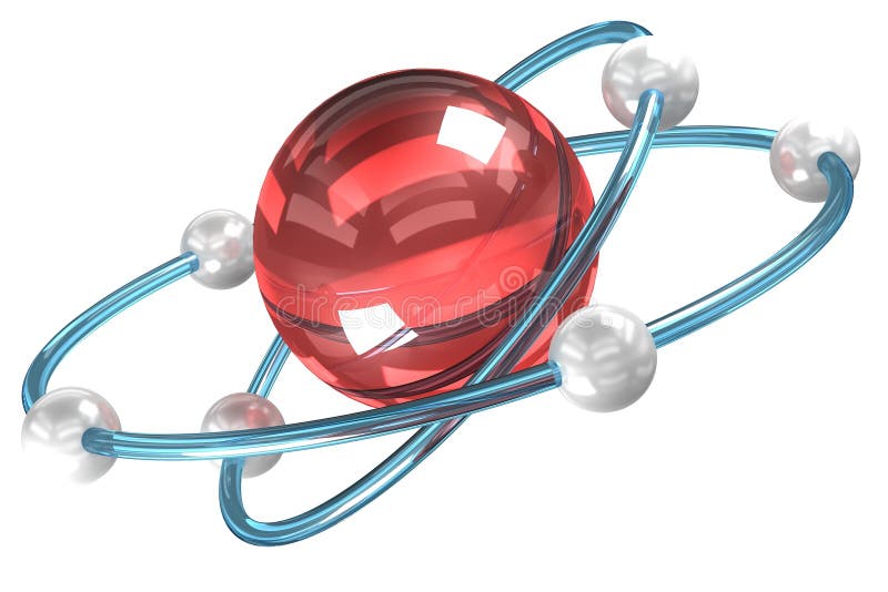 Atome De Carbone Sur Le Fond Blanc. Structure Illustration de Vecteur ...