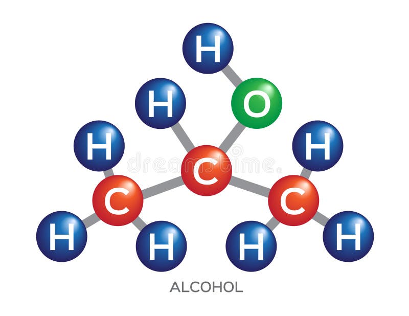 Structure De Molécule D'alcool Vecteur Et Icône Illustration de Vecteur ...