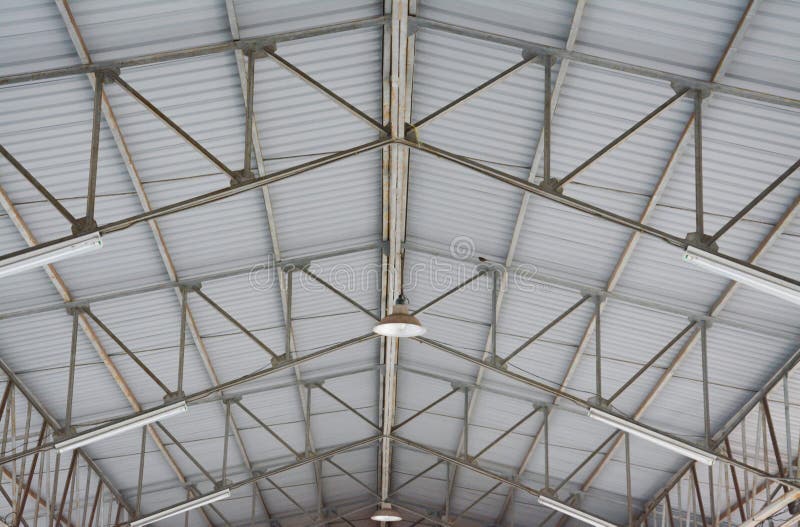 Structure de toit en acier photo stock. Image du industriel - 36978836