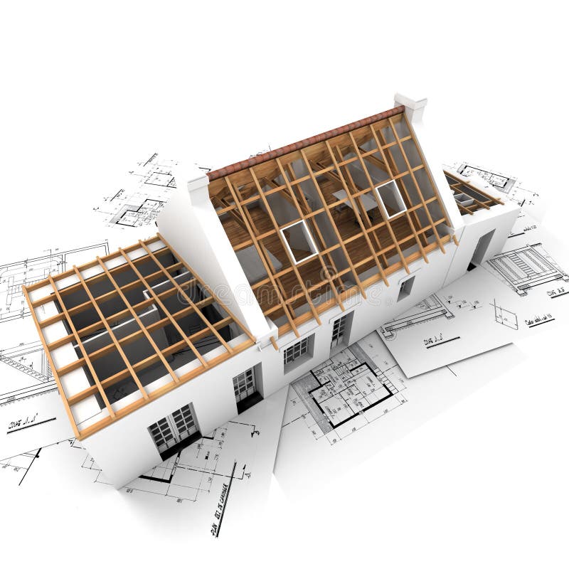 Structure de toit illustration stock. Illustration du architectural ...