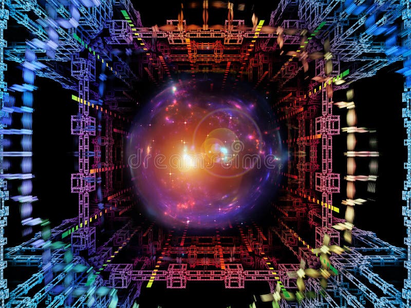Advance of Quantum Space stock illustration. Illustration of element ...