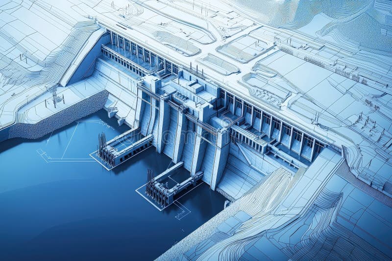 Modern Hydroelectric Dam Design Showcasing Advanced Engineering ...