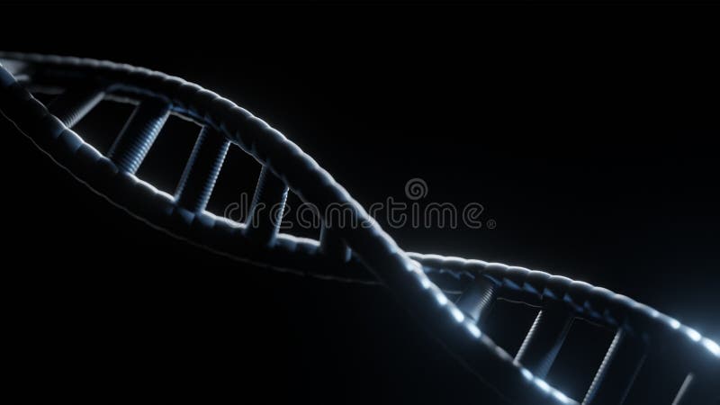 Structure of DNA on Dark Background. Illustration Stock Image - Image ...