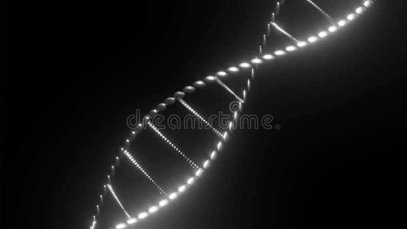 Structure of DNA on Dark Background. Illustration Stock Image - Image ...