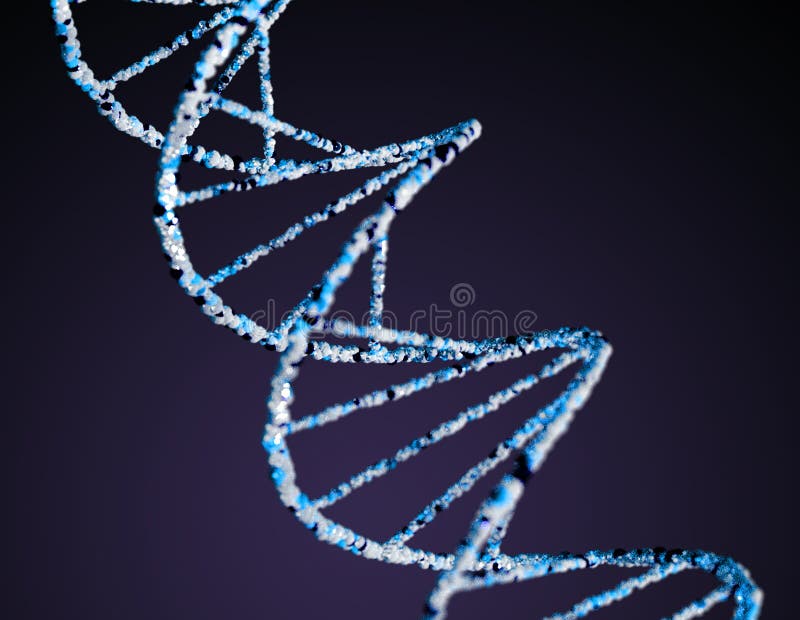 Structure of DNA on Dark Background. Illustration Stock Image - Image ...