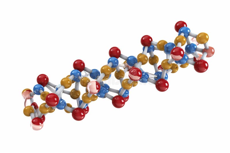 Structure of a Dna Molecule Stock Illustration - Illustration of ...