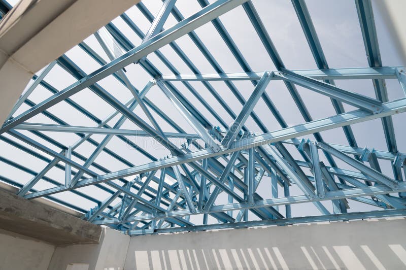 Structure du toit en acier image stock. Image du wallpaper - 77581163