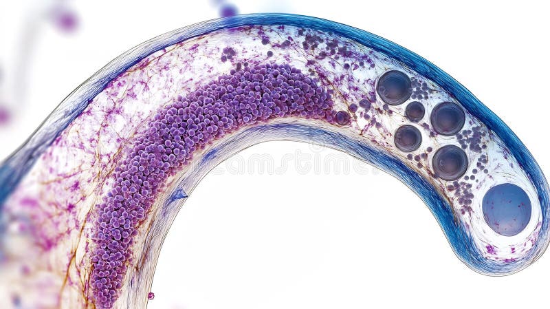Eukaryotic Nucleus Structure with Chromatin, Nucleolus, and Nuclear ...