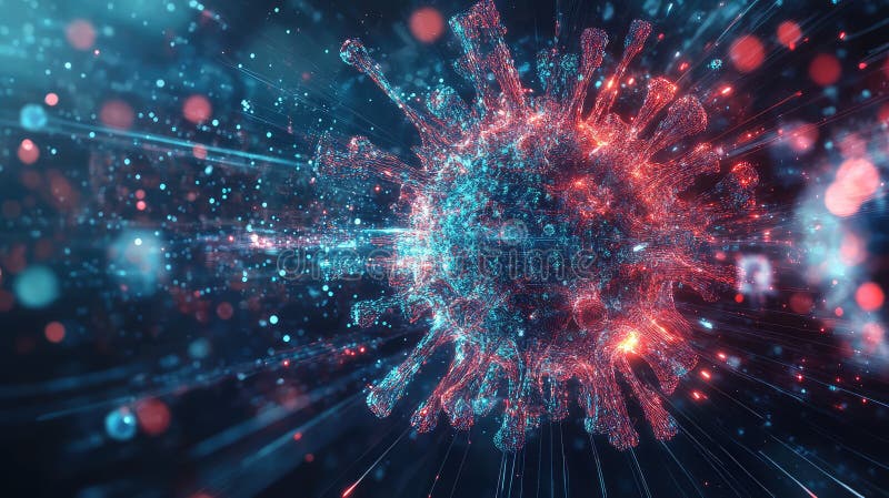 Structure Exploding View of Virus Cell Stock Illustration ...