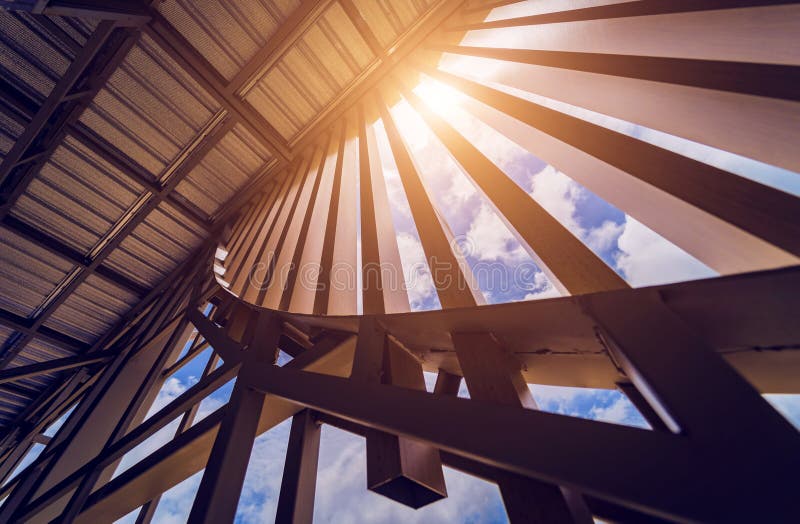 A Structure Featuring Wooden Slats on Construction Site Contributing To ...