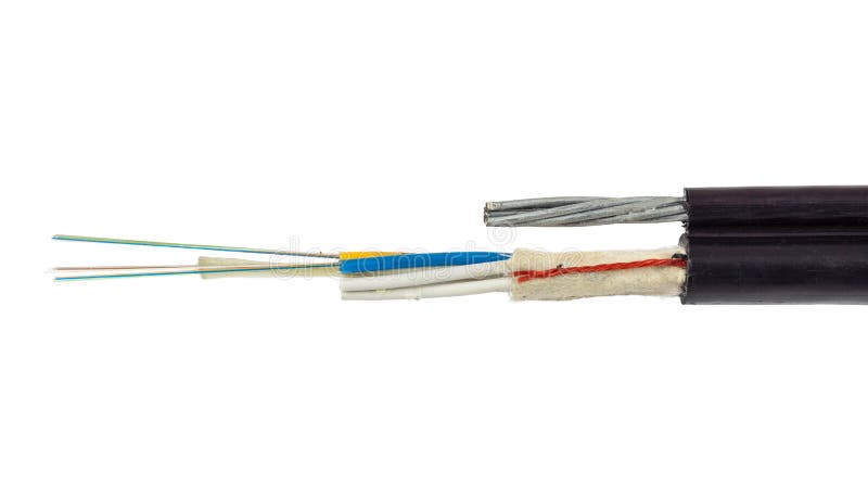 Structure of Figure 8 12 Core Optical Fiber Cable with Messenger Wire ...