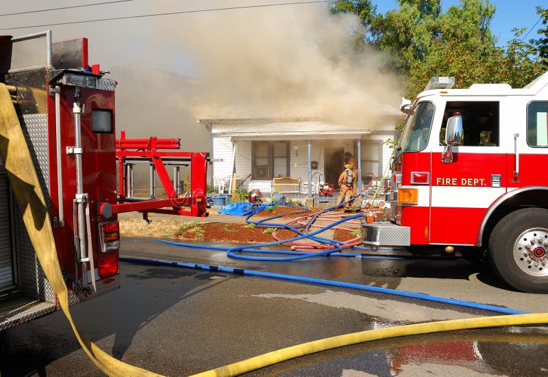 Structure Fire stock photo. Image of extinguish, home - 24886456