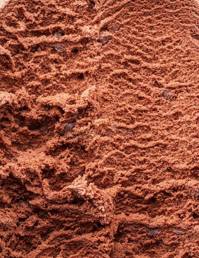 Structure of Frozen Chocolate Ice Cream Close Up. Ice Cream Background ...