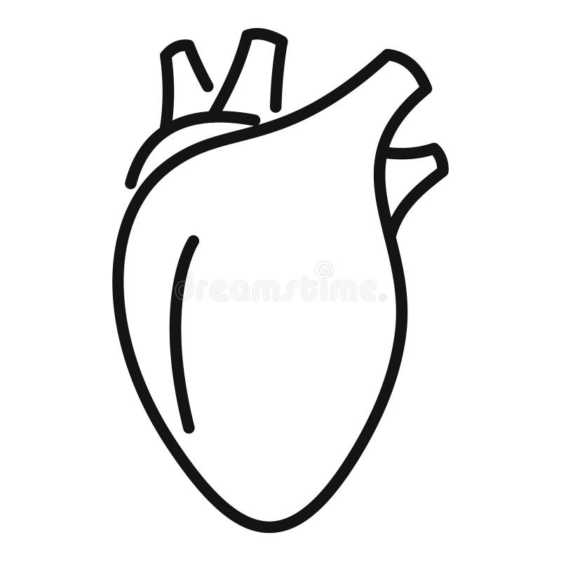 Structure Heart Transplant Icon Outline Vector. Medical Bioprinting ...