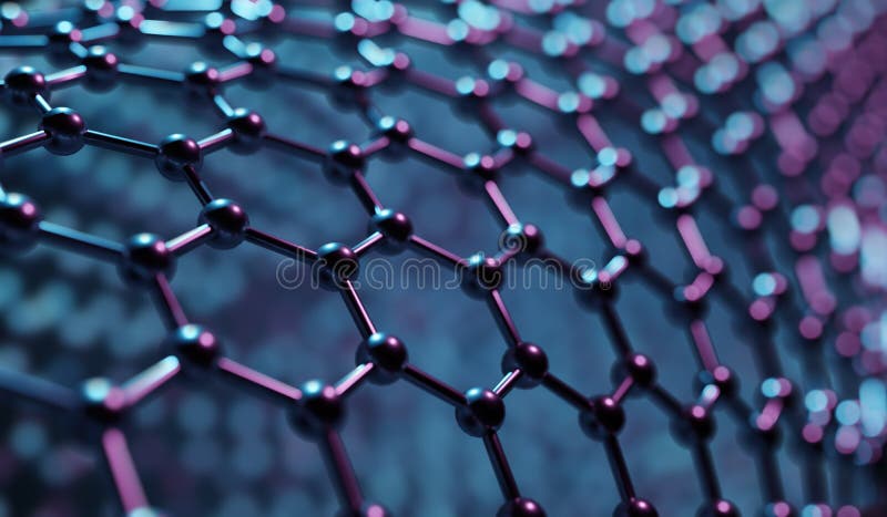 Nanotechnology Concept. 3D Rendered Illustration of Hexagonal Structure ...