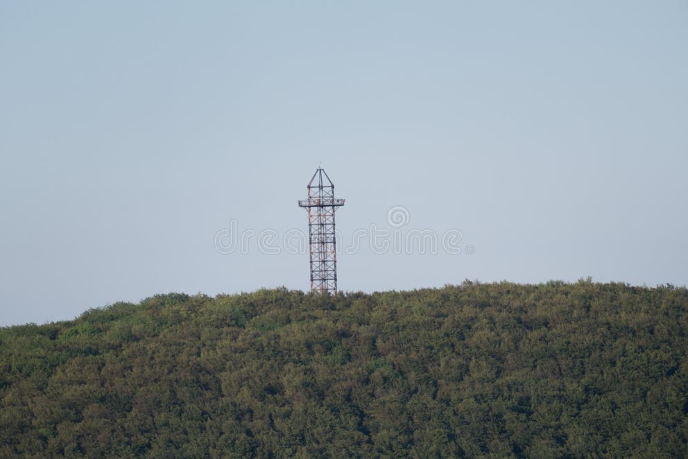 Structure of a High Lookout Tower Stock Photo - Image of landscape ...
