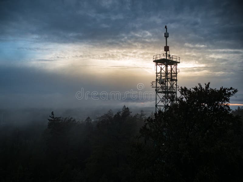 Structure of a High Lookout Tower Stock Photo - Image of exterior ...