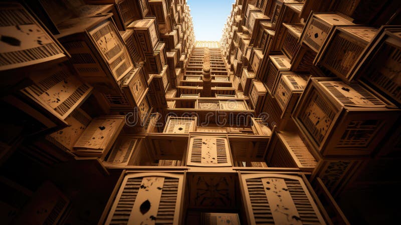 Structure house of cards stock illustration. Illustration of camera ...