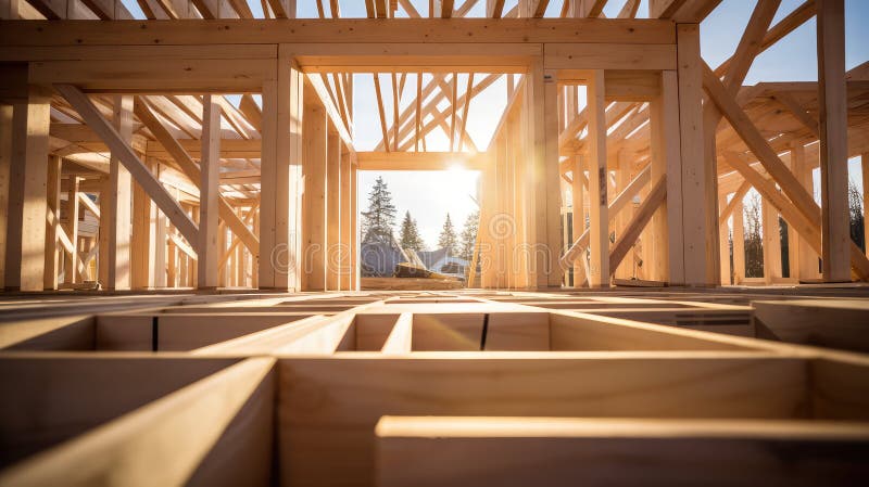 Structure house framing stock illustration. Illustration of tools ...