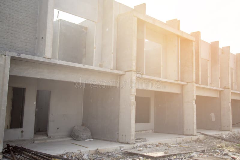 The Structure of the House is Not Finished yet. Residential Condominium ...
