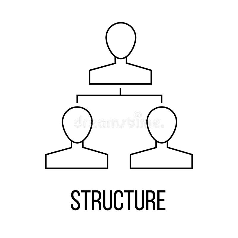 Structure Icon or Logo Line Art Style Stock Vector - Illustration of ...